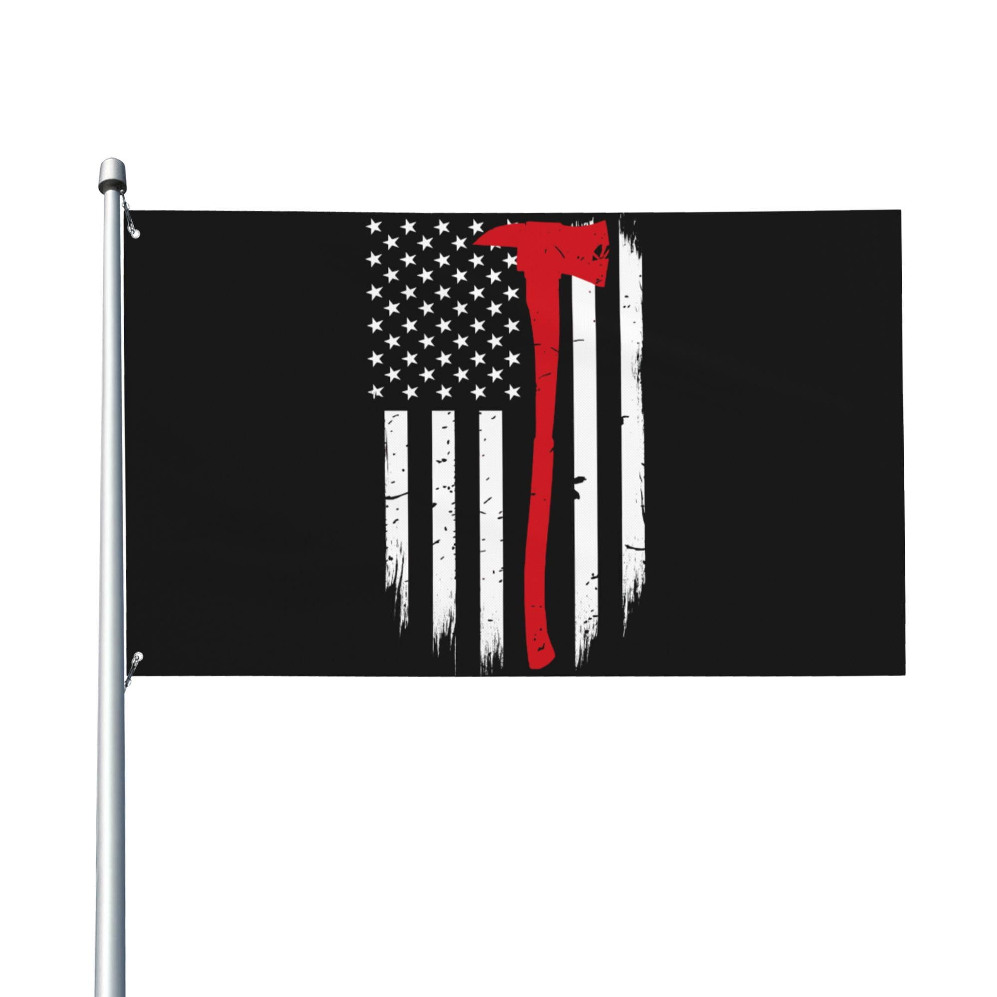 Thin Red Line Firefighter Axe Flag Outdoor Decorative Flag Garden Flag ...