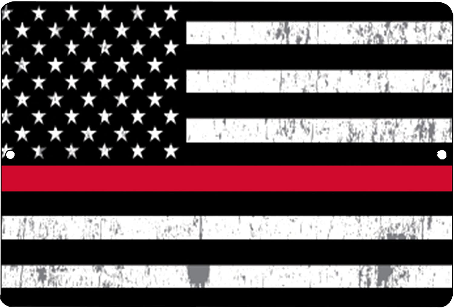 Thin Red Line Firefighter Flag Metal Tin Sign Wall Decor Man Cave Bar ...