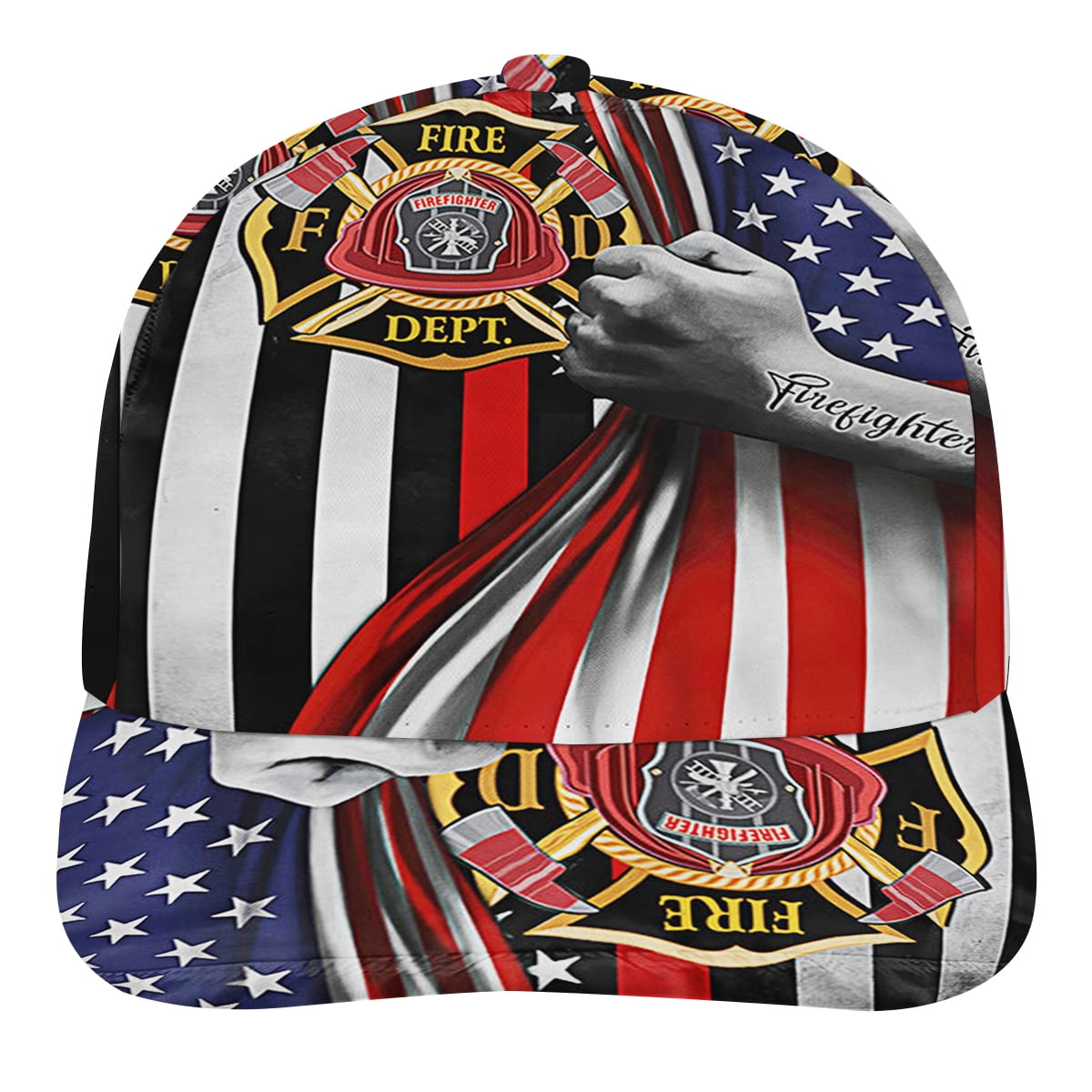 Thin Red Line Firefighter baseball cap hat - Walmart.com