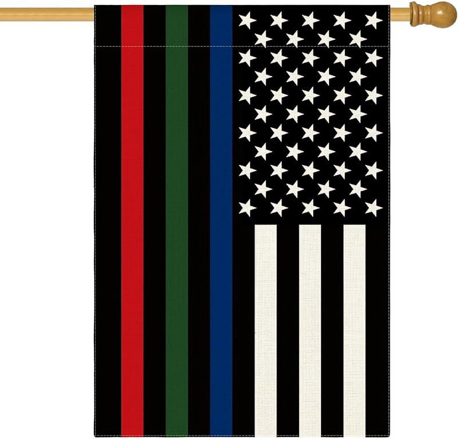 Thin Red Line Firefighters and Fire Services Garden Flag 12x18 Inch ...