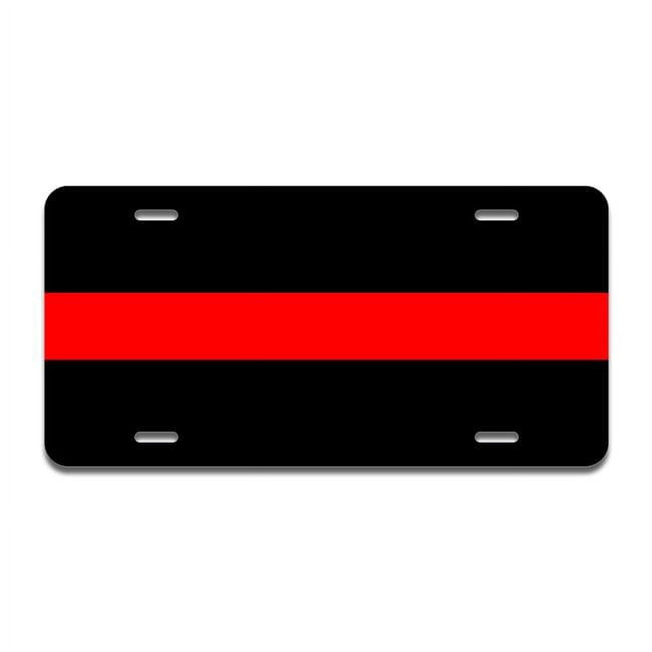 Thin Red Line Simple Aluminum License Plate - Walmart.com