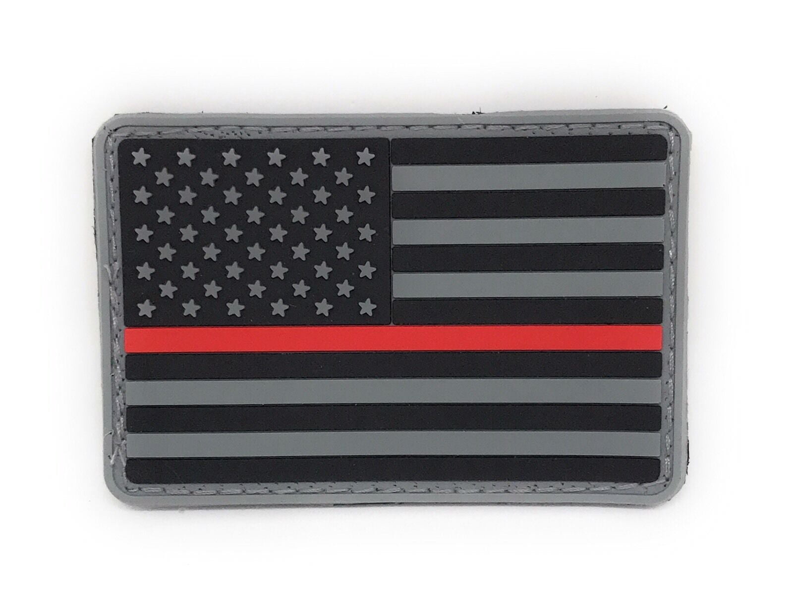 Thin Red Line USA American Flag America Morale Patch PVC Fire EMS Tactical - Walmart.com