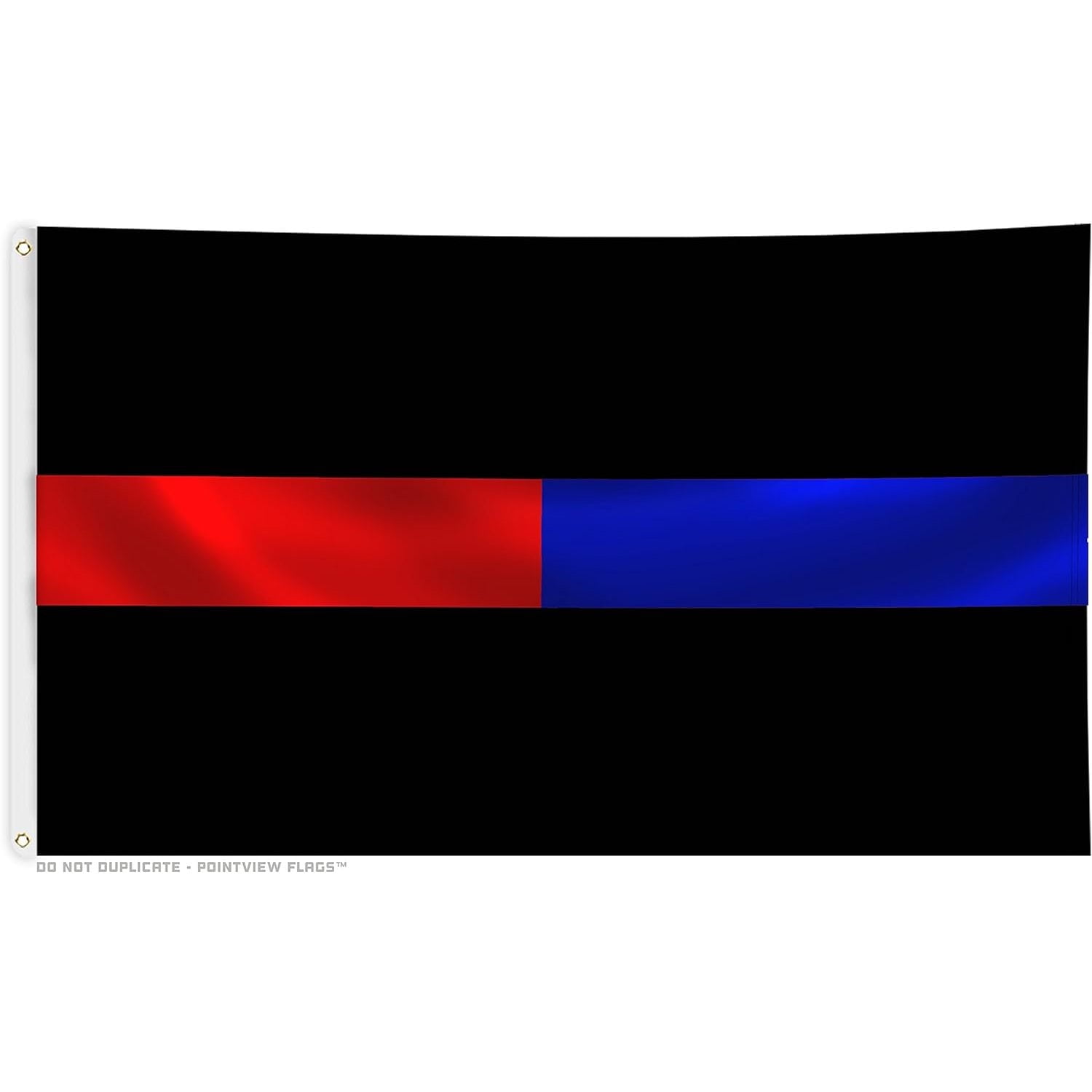 Thin Red Line and Thin Blue Line Combination Flag - 3 x 5 Foot Flag ...