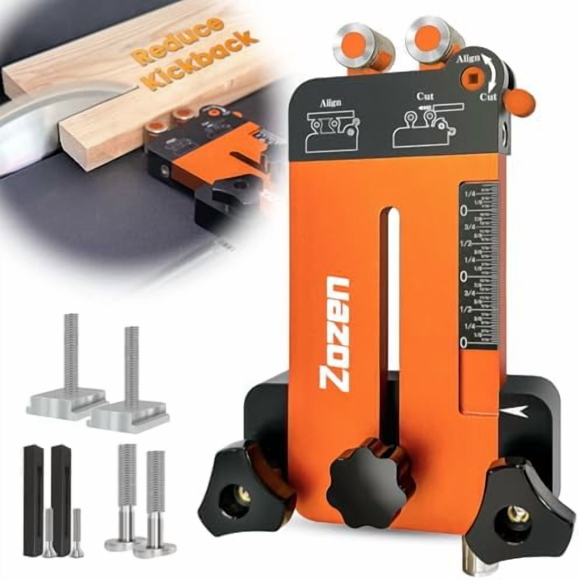 Thin Rip Jig + Feather Boards for Table Saw Jig Guide, 2in1 Woodworking ...