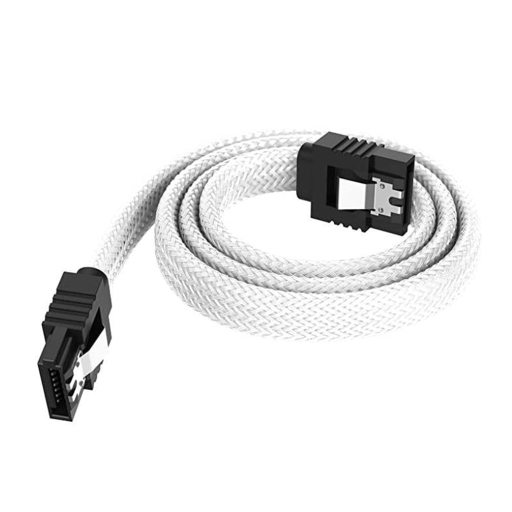 Thin SATA3.0 6GB/s Computer Cable 50cm Nylons Meshes Secure Locking ...