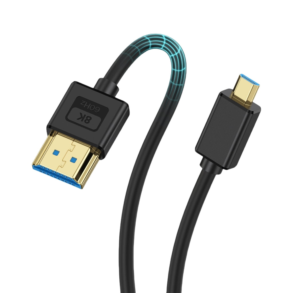 Thin Silicone 8K60hz 1080p Camera Cable Fast Speed 48Gbps 90 Degree ...