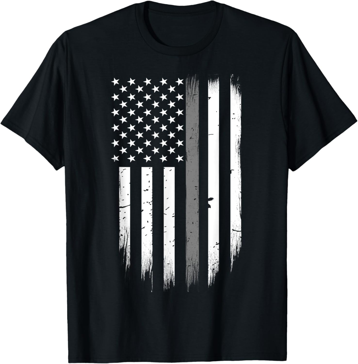 Thin Silver Line American Flag Corrections Officer T-Shirt - Walmart.com