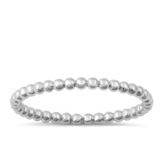 CHOOSE YOUR COLOR Thin Stacking Dot Bead Wholesale Ring .925 Sterling ...