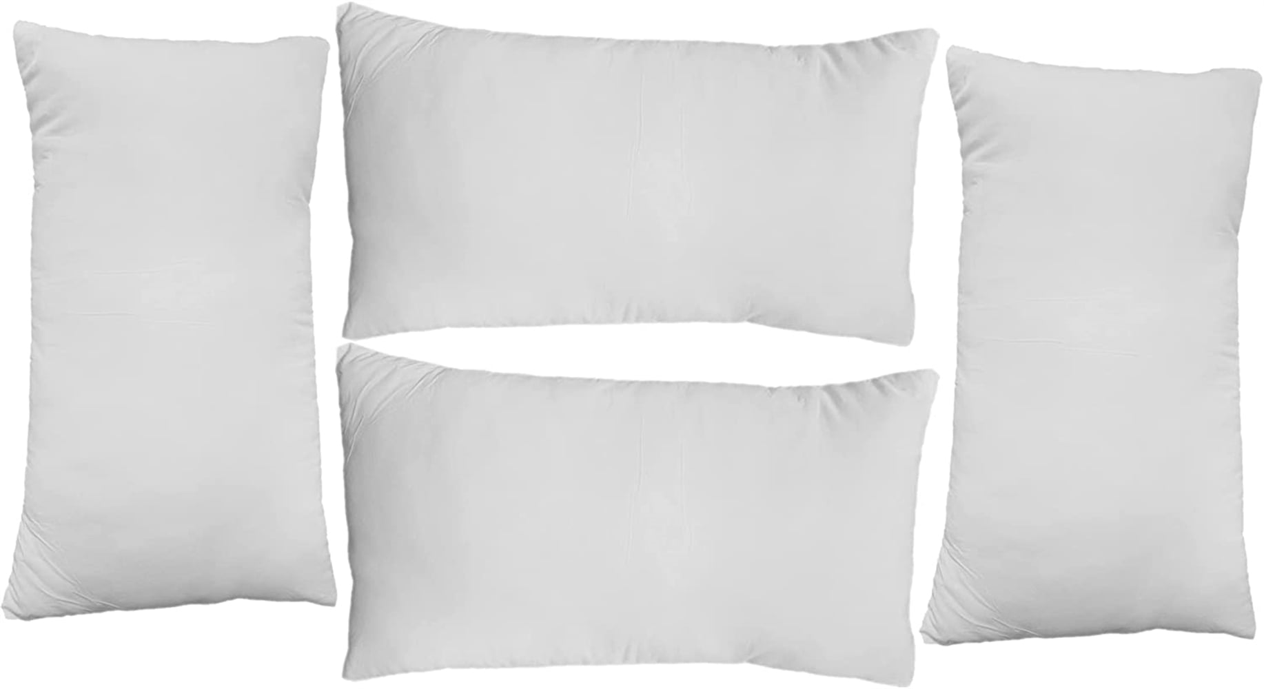 Thin Throw Pillow Inserts 4 Packs White Throw Pillows Insert ...