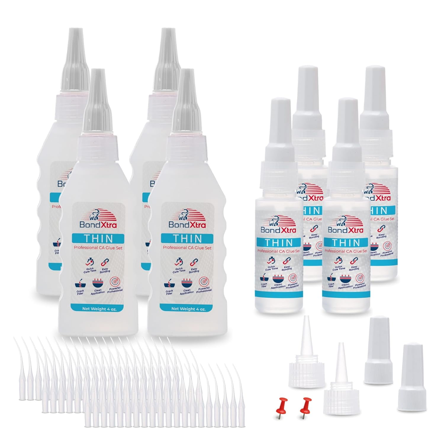Thin Viscosity 16 oz. Premium CA Glue for Woodworking with Extra ...