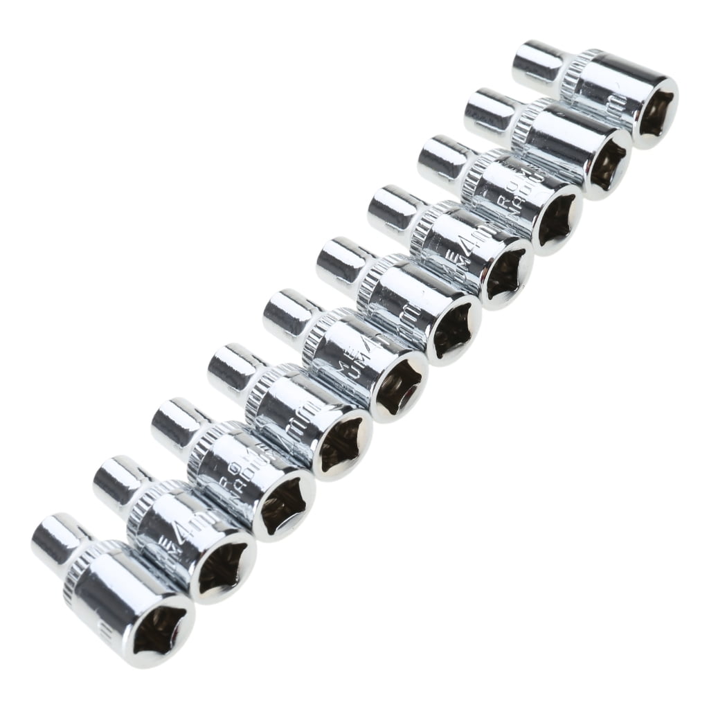 Thin Wall Design Short Socket Set 6 Point Metric 4mm to 14mm Wrench ...
