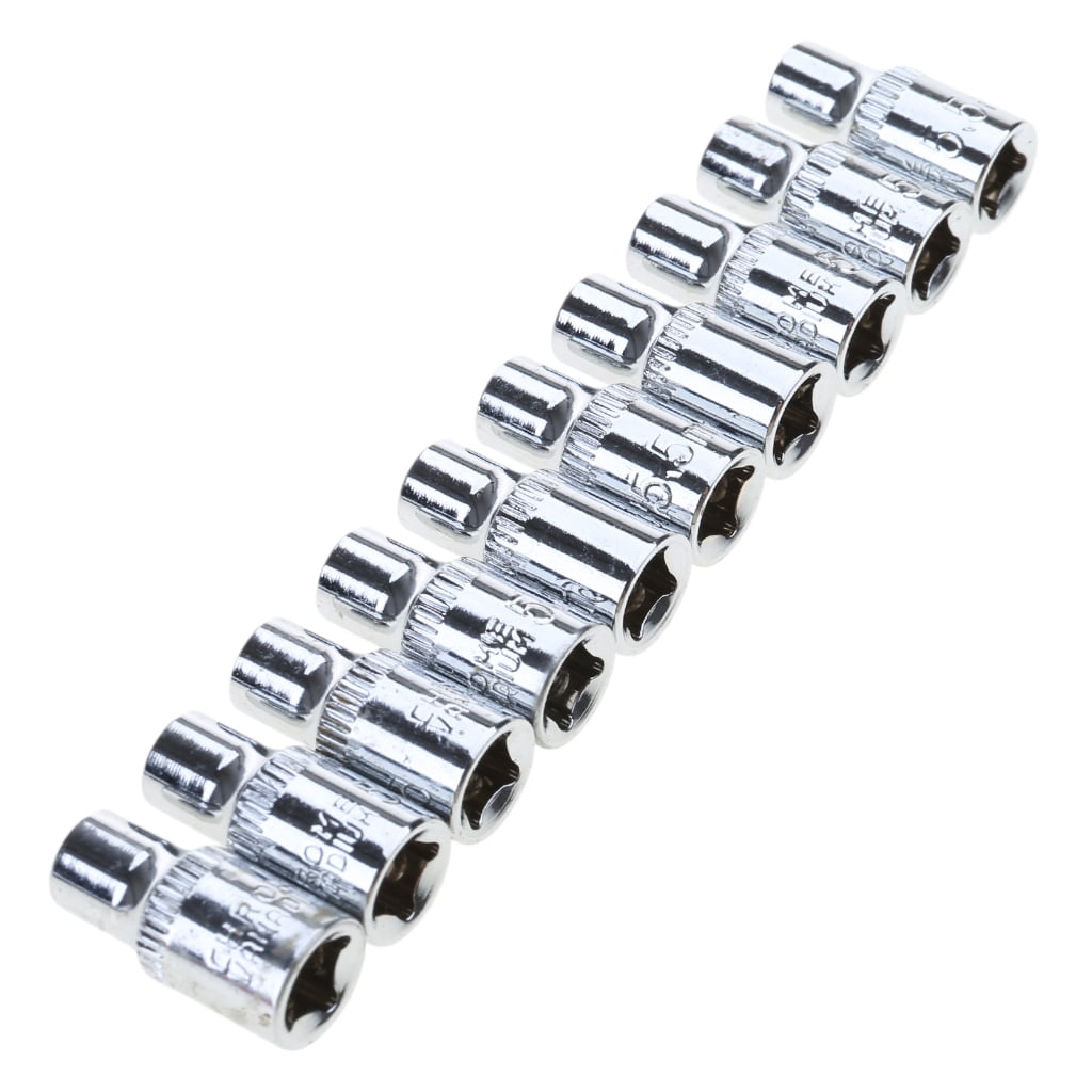 Thin Wall Design Short Socket Set 6 Point Metric 4mm to 14mm Wrench ...