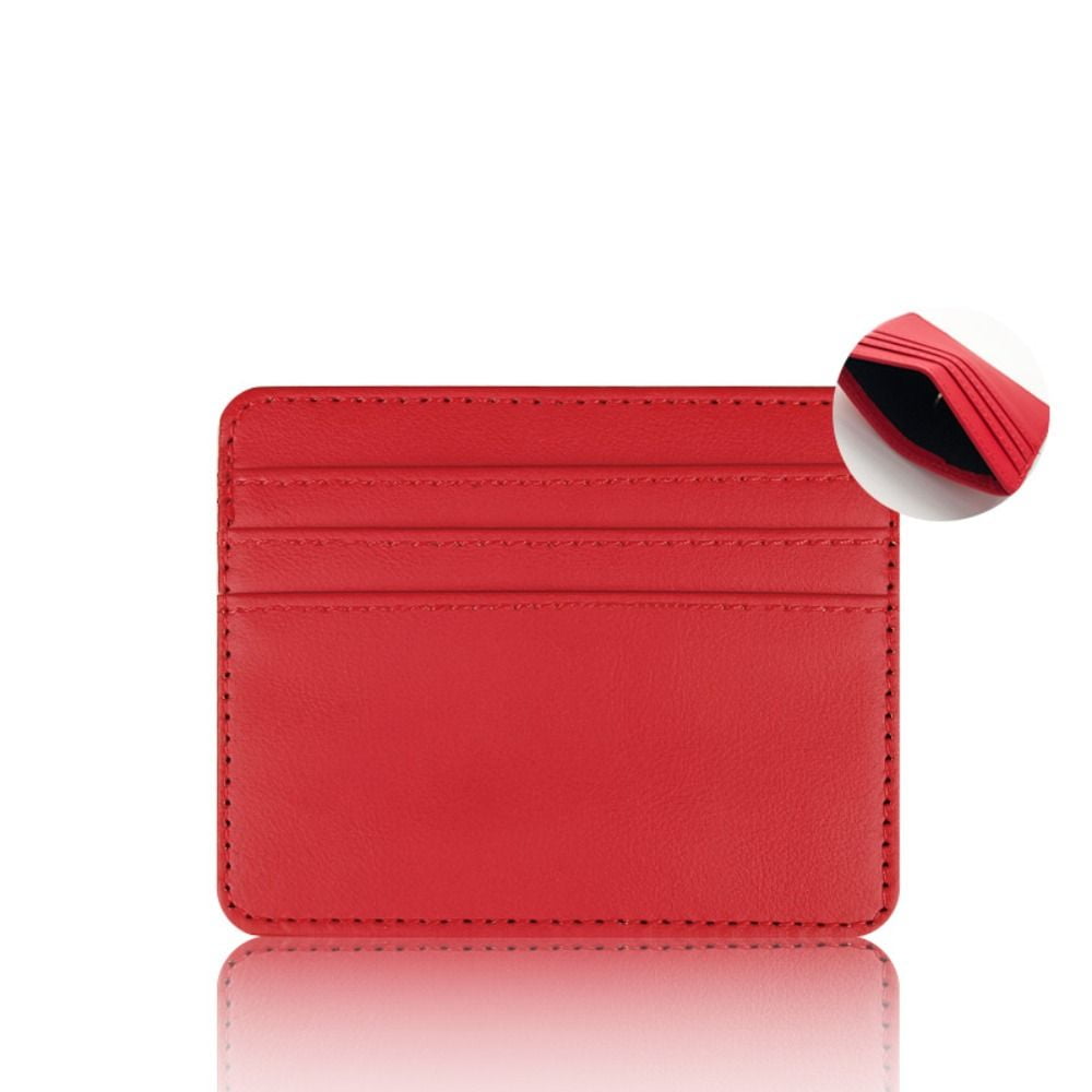 Thin Wallet Case Leather Coin Pouch Case Bag Business Card Wallet Money ...