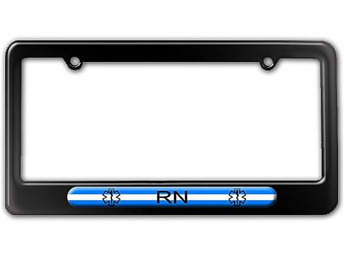 Thin White Line - Nurse RN Star of Life License Plate Frame - Walmart.com