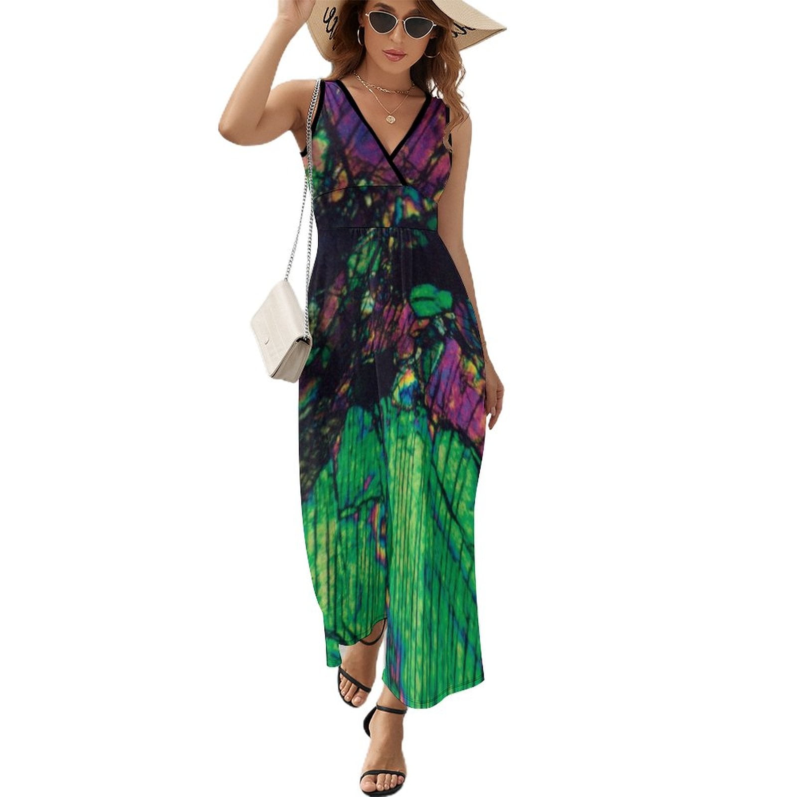 Thin section geological art featuring an agglomeration of Pyroxene ...