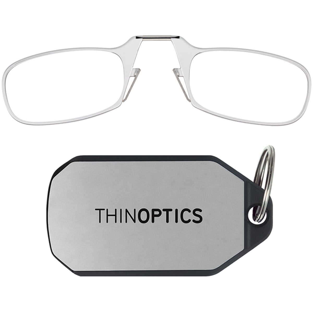 ThinOptics Armless Reading Glasses with Keychain Case - +2.50 - Clear ...