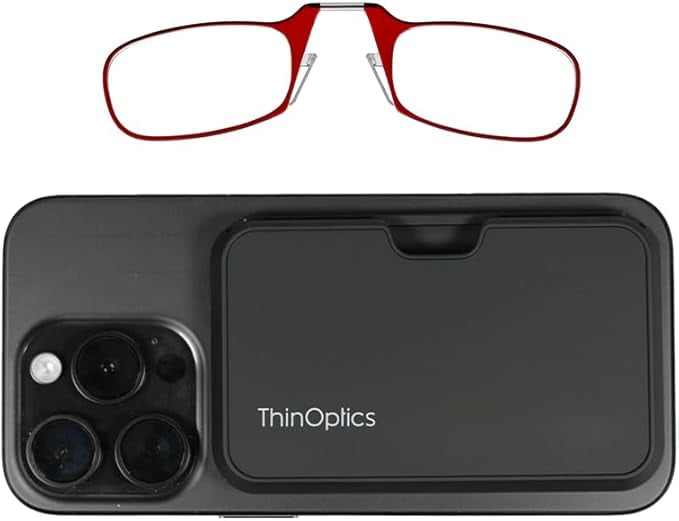 ThinOptics Readers with Pod Case - Armless On-Nose Reading Glasses ...