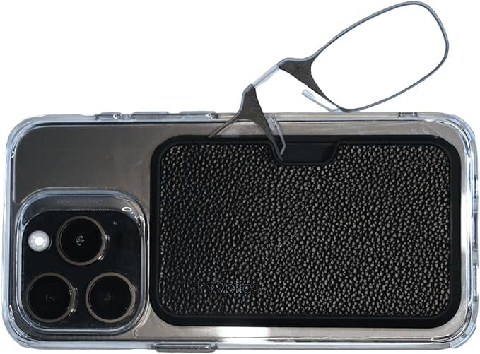 ThinOptics Readers with Pod Case - Armless On-Nose Reading Glasses - Slim Case Attaches to Phone ...