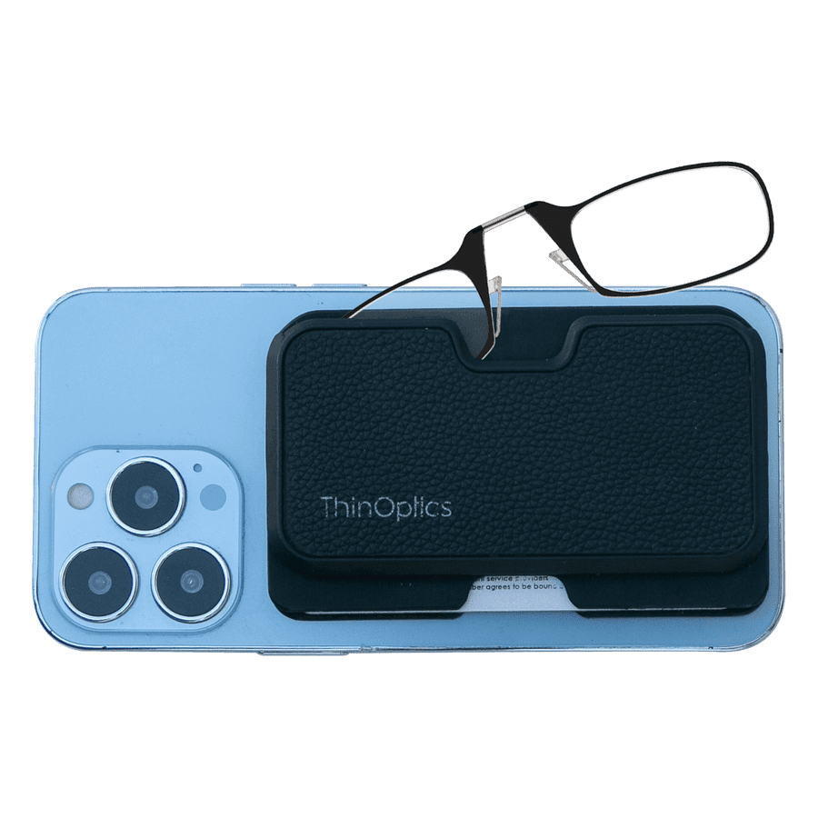 ThinOptics Readers with Wallet - Armless On-Nose Reading Glasses - Slim ...