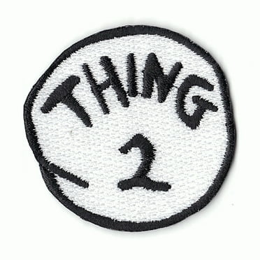 Dr. Seuss Thing 1 and Thing 2 Patch Set, Iron-On, 100% Polyester, 7 ...