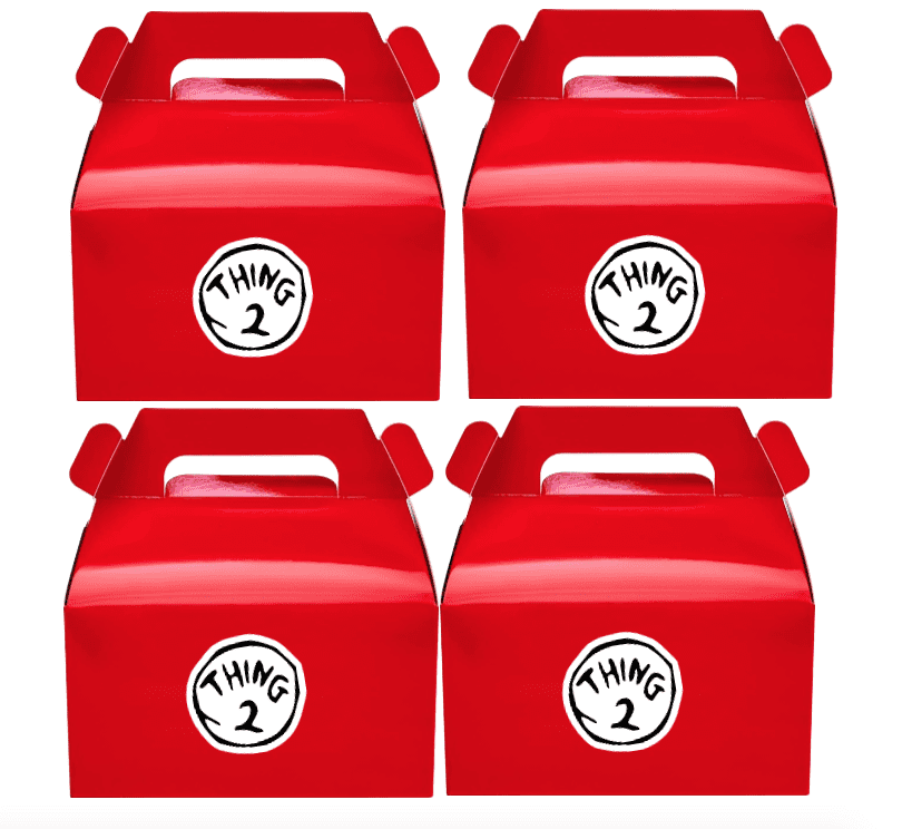 Thing 2 Gable Gift Box Custom Set of 12 6.3 x 6.3 x 3.5 - Walmart.com
