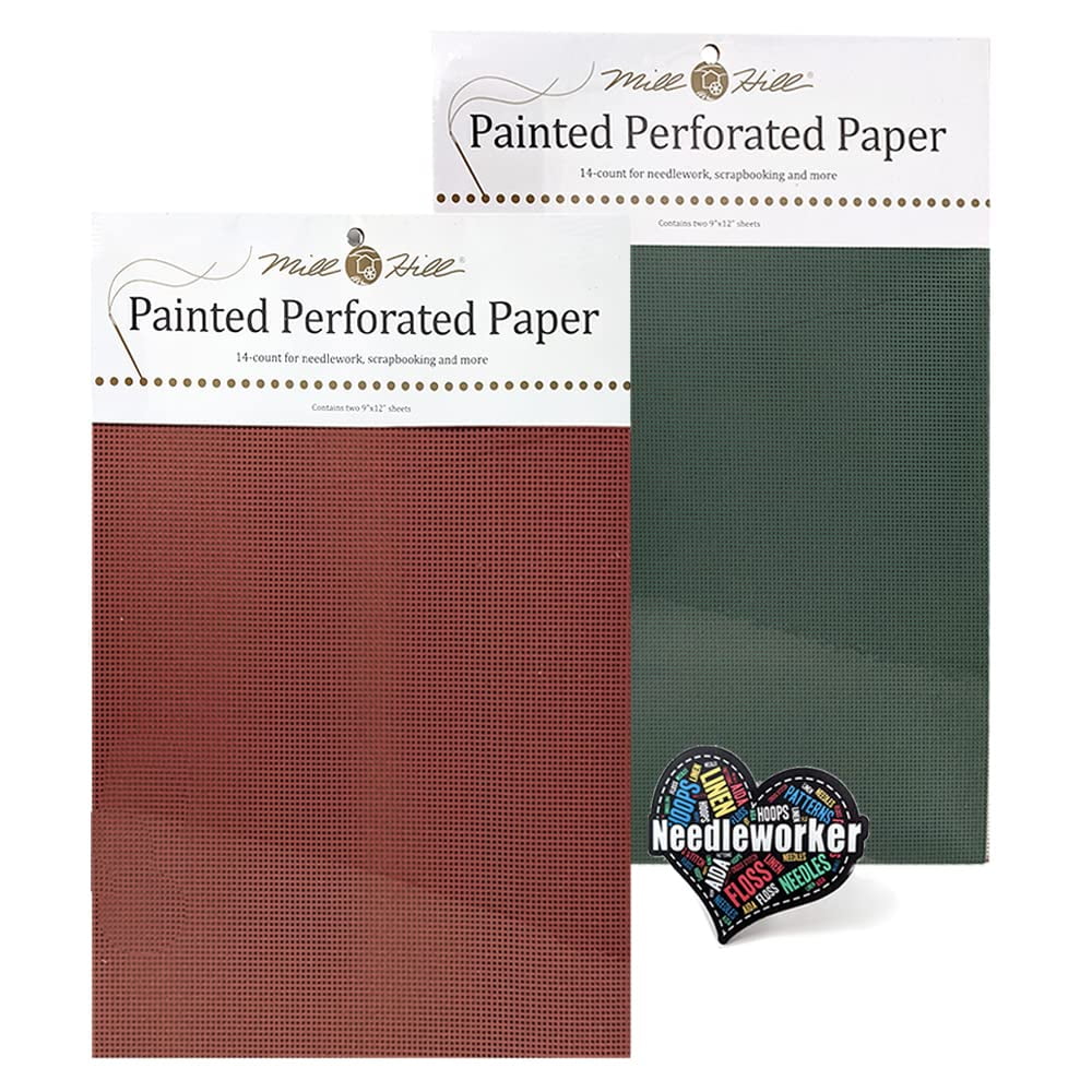 ThingamaJungle Perforated Paper Set, OIF8 14ct. Holly Green ...
