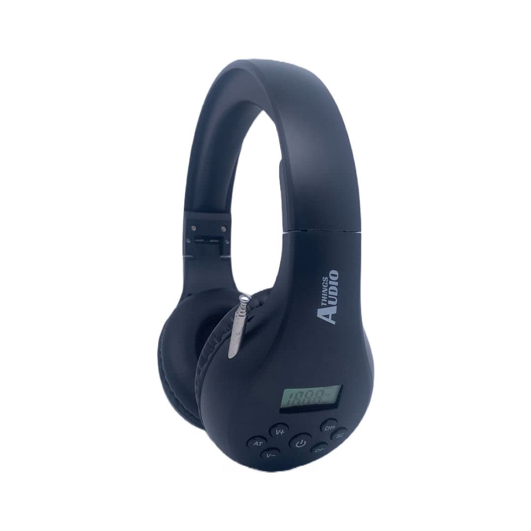 Things Audio Digital FM Radio Stereo Headphones, Pull out antenna for ...