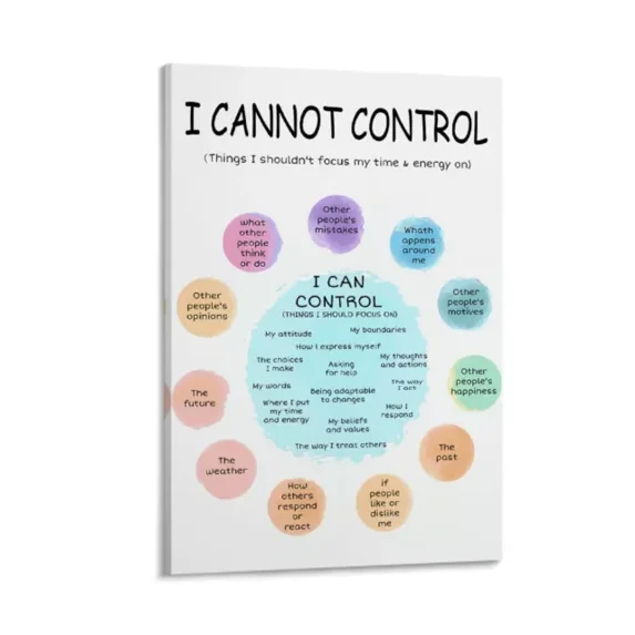 Things I Can And Cannot Control Poster Landscaping Decoration Art Print ...