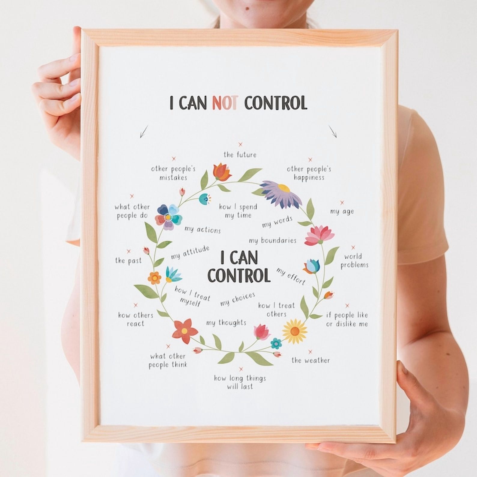 Things I Can Control, Growth Mindset, Mental Health Poster, Calming ...