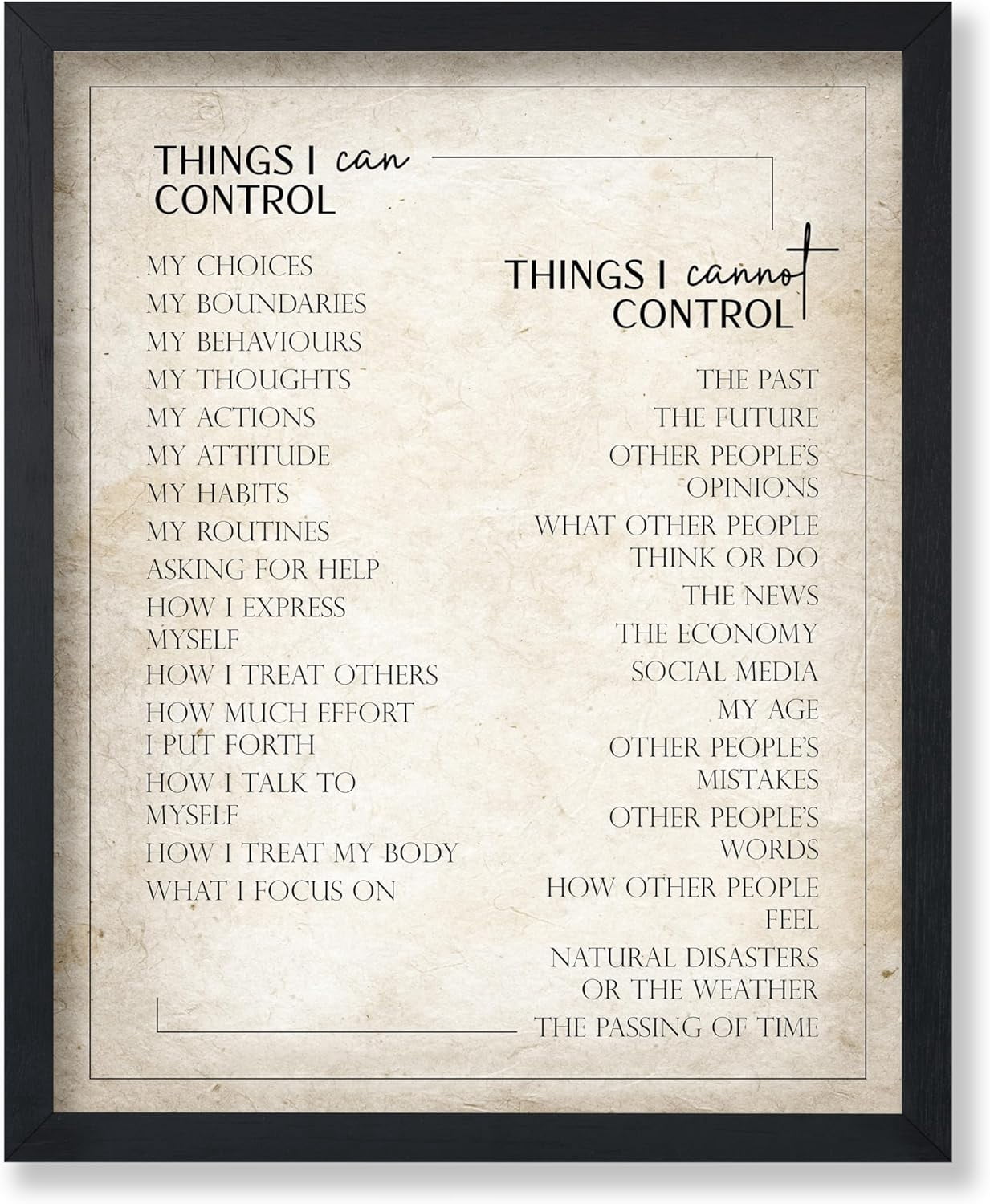 Things I Can Control Poster - Mental Balance Print - Therapy Art ...