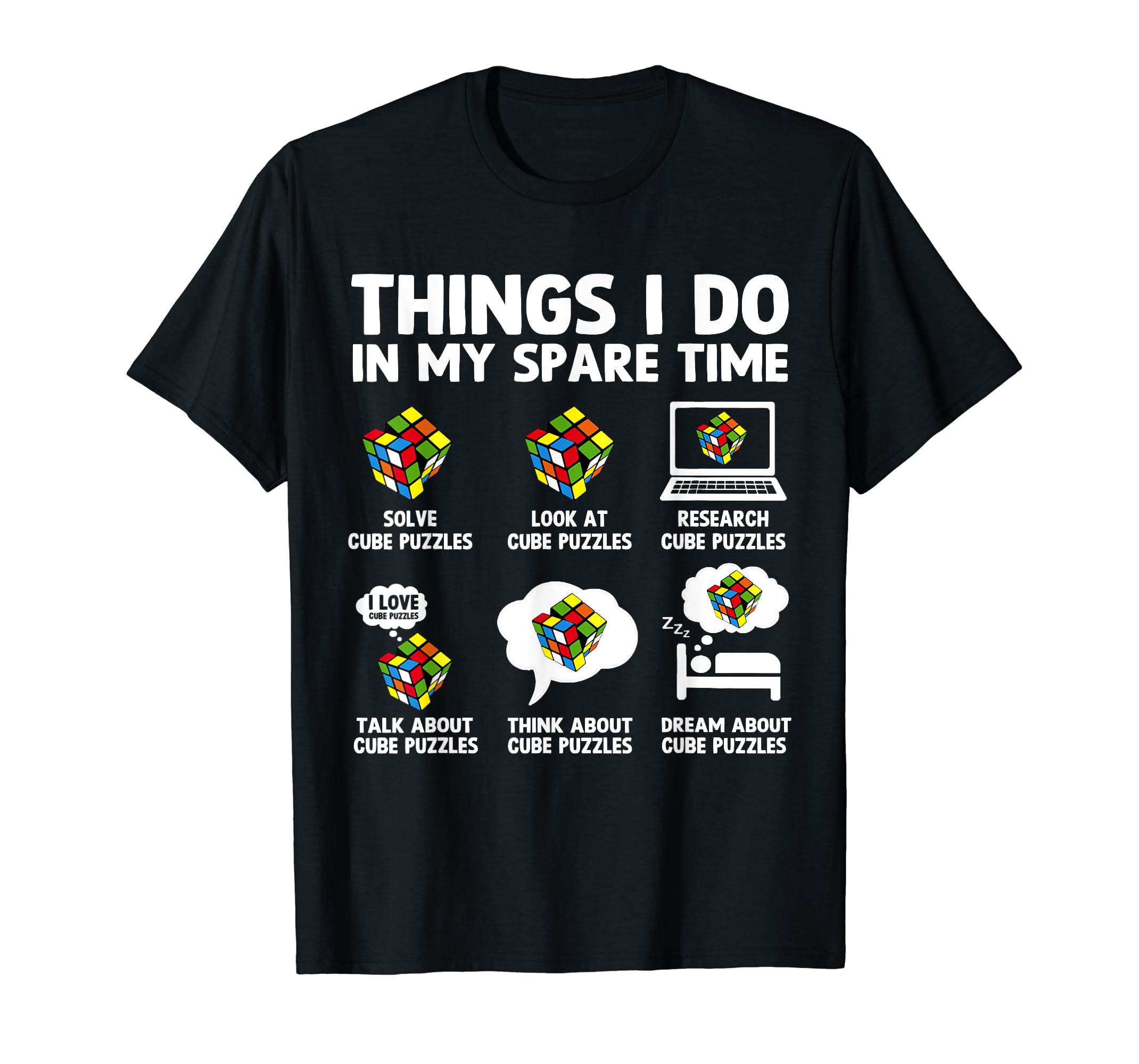 Things I Do In My Spare Time Cube Puzzle Speed Cubing T-Shirt - Walmart.com