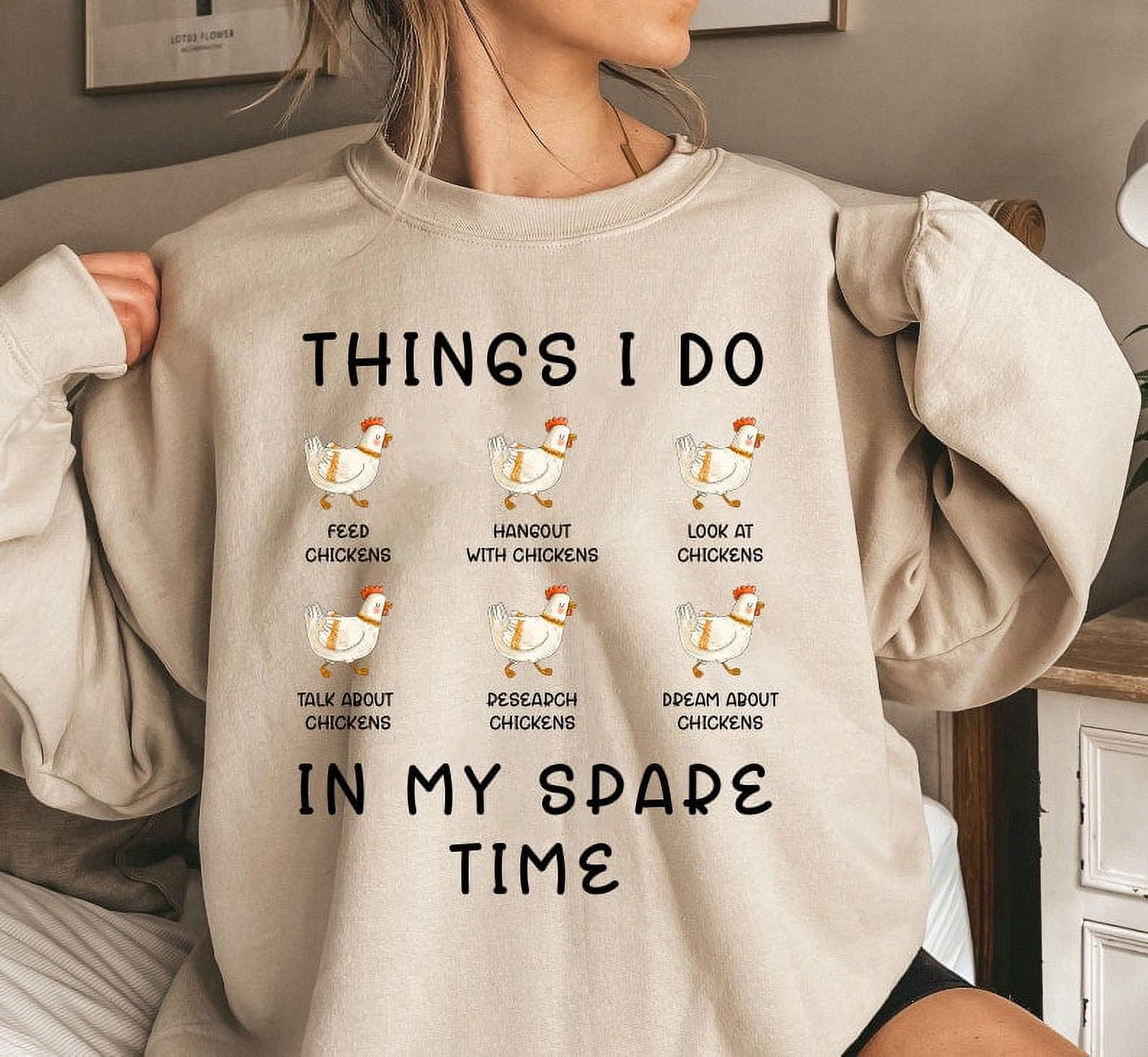 Things I Do in My Spare Time Funny Chicken Shirt, Funny Chicken T-Shirt ...
