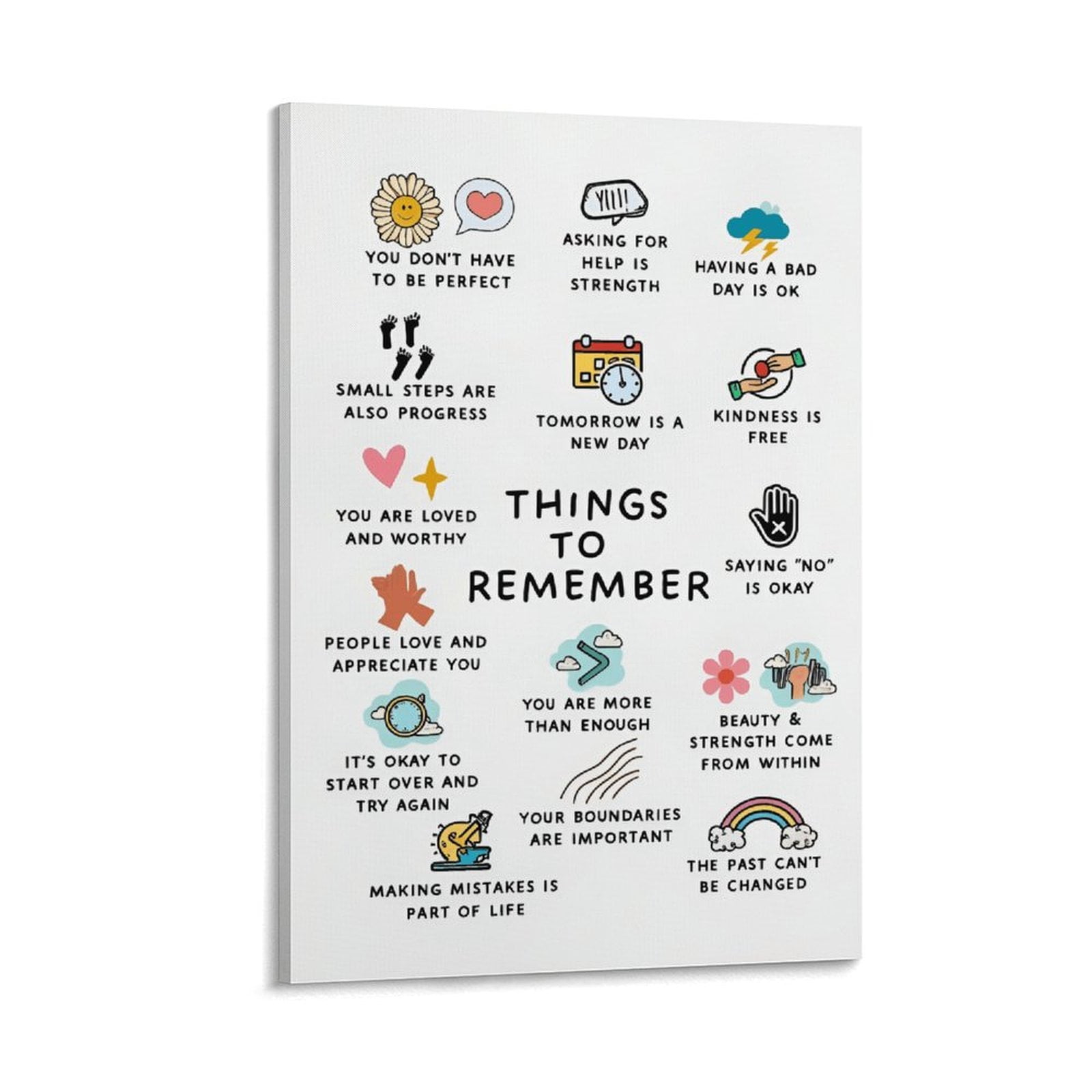 Things to Remember Office Decor School Poster Anxiety Relief Social ...