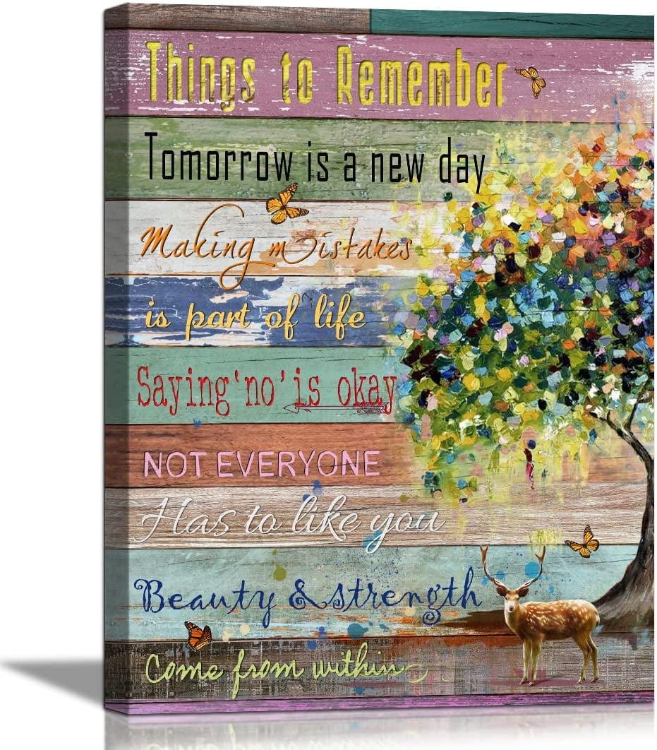 Things to Remember Quotes Wall Poster Framed Inspirational Wall Art ...