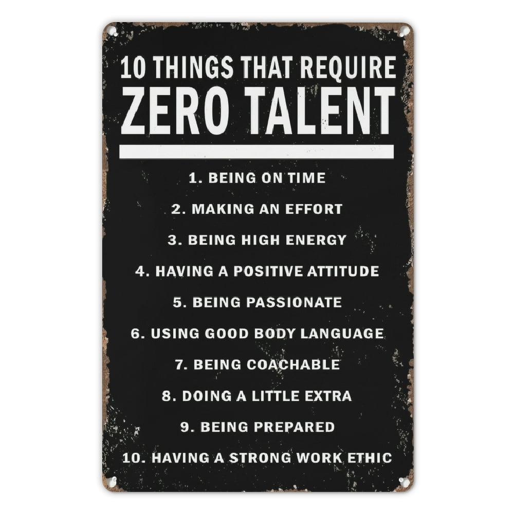 Things That Require Zero Talent sign Wall Decor For Home Bedroom ...
