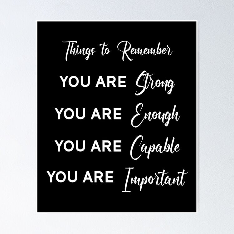 Things To Remember Poster- Unframed Poster | Wall Art | Perfect For ...