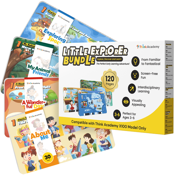 Think Academy Little Explorer Bundle - Kids Learning Card 60 Pcs 120 ...