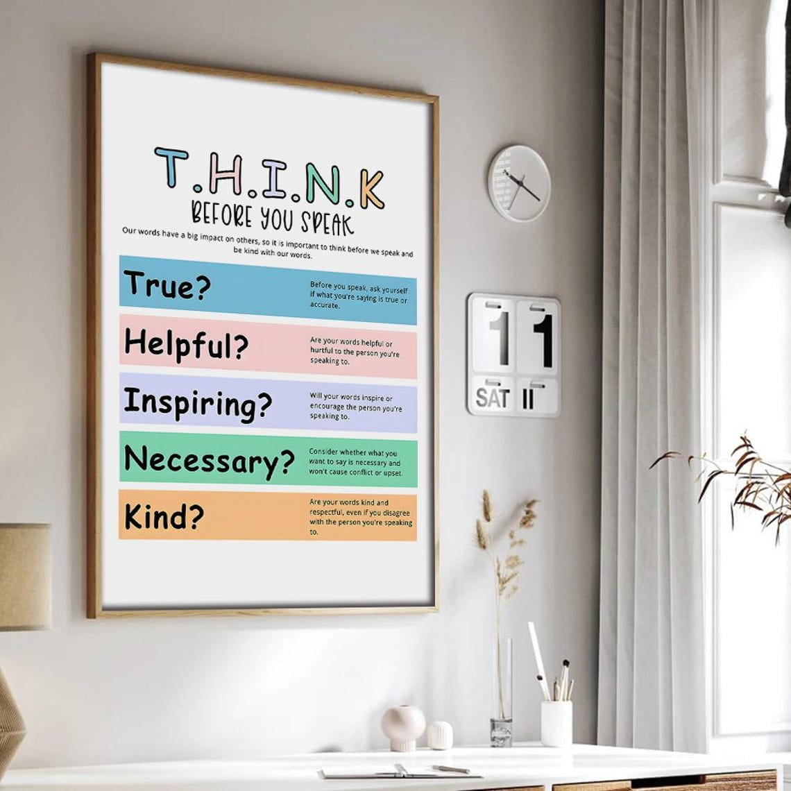 Think Before You Speak, Positive Communication Art, Motivational Quote ...