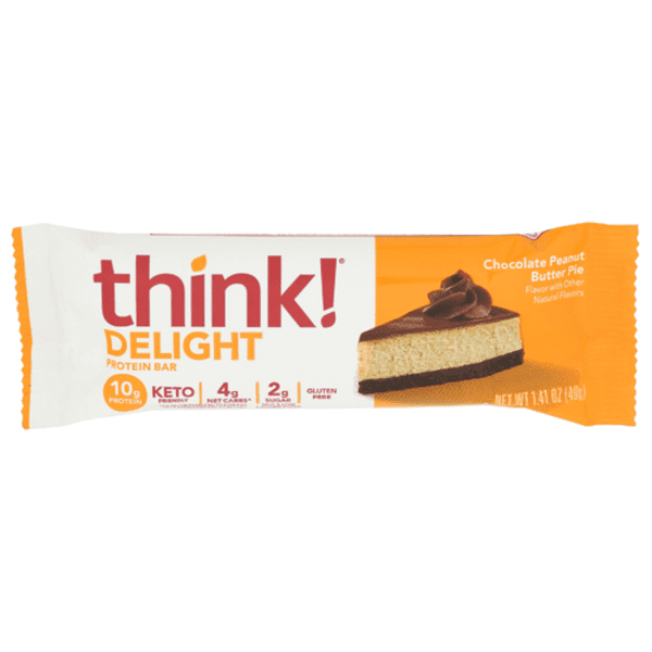 Think Chocolate Peanut Butter Pie Keto Protein Bar 1.41 oz - Pack of 3 ...