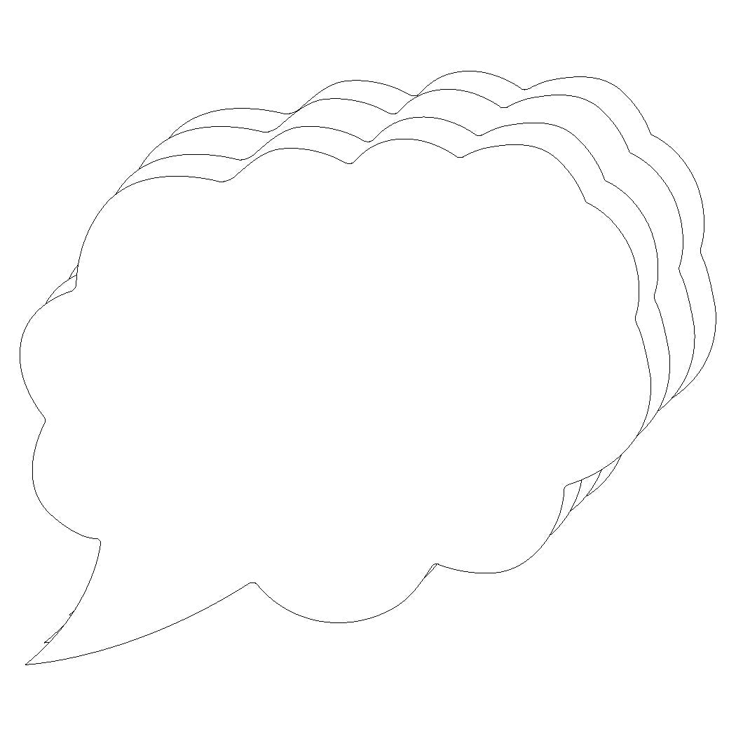 SHAPES ETC. Think Cloud Small Single Color Creative Cut-Outs- 3 ...