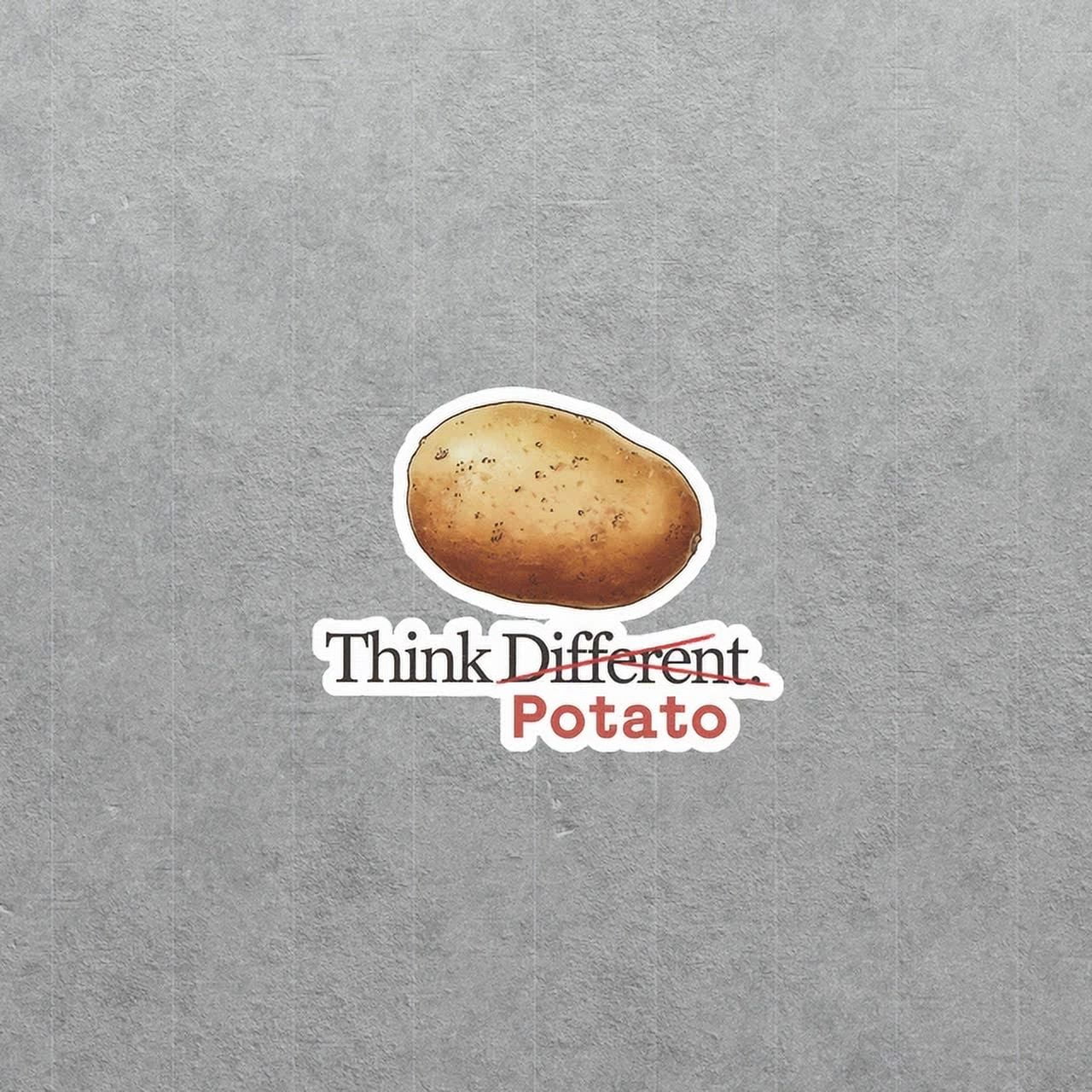 Think Different Potato Quirky Vegetable Sticker Decalphone Decal Water ...