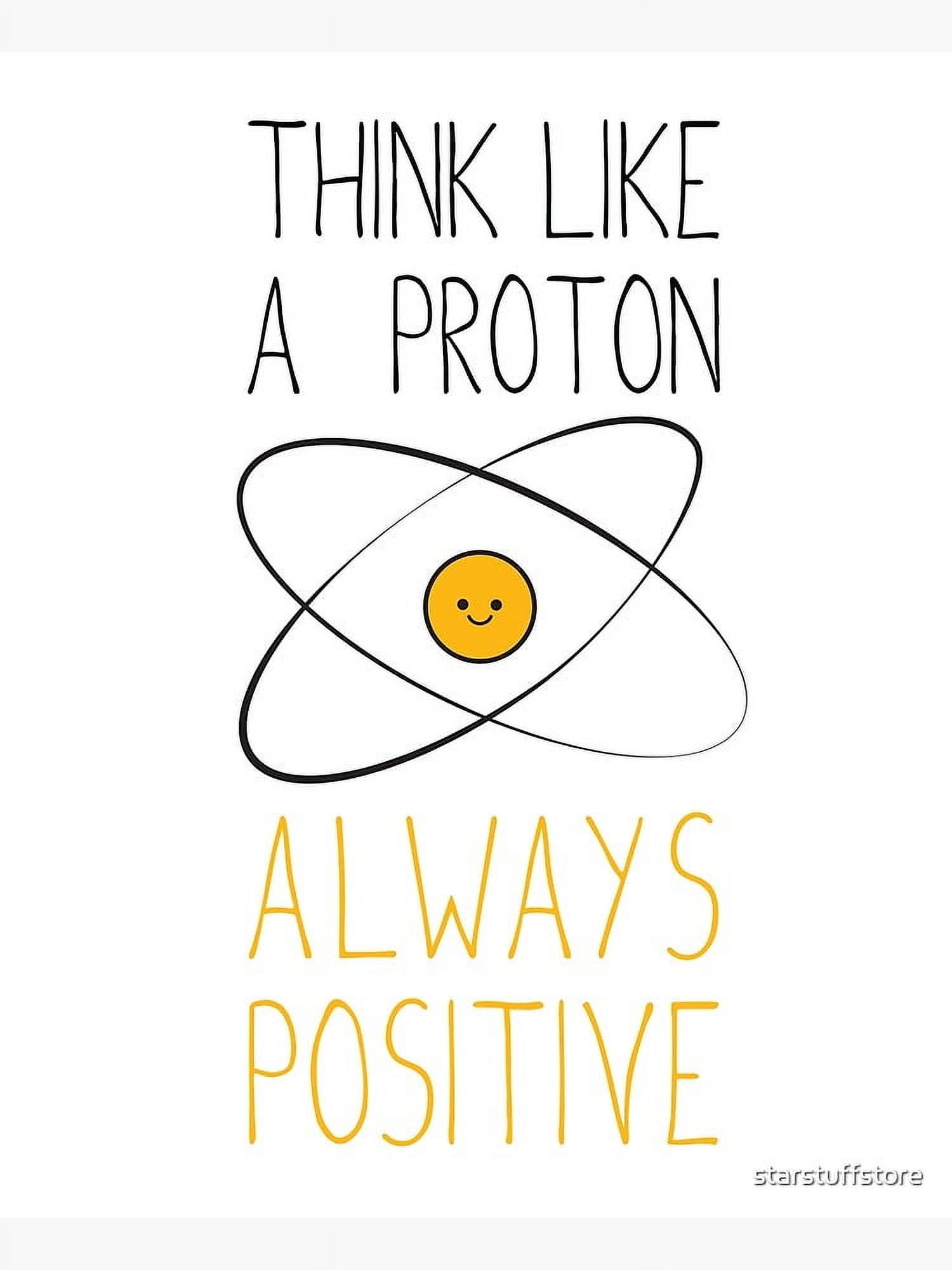 Think Like a Proton, Always Positive :) Modern Art Decor Unframe ...