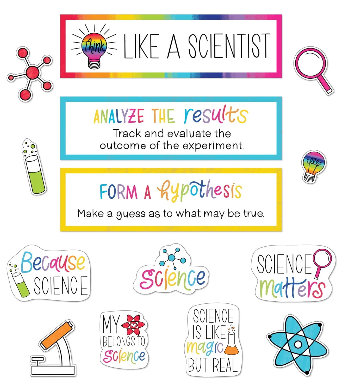 Think Like a Scientist Mini Bulletin Board Set [CD110536] - Walmart.com