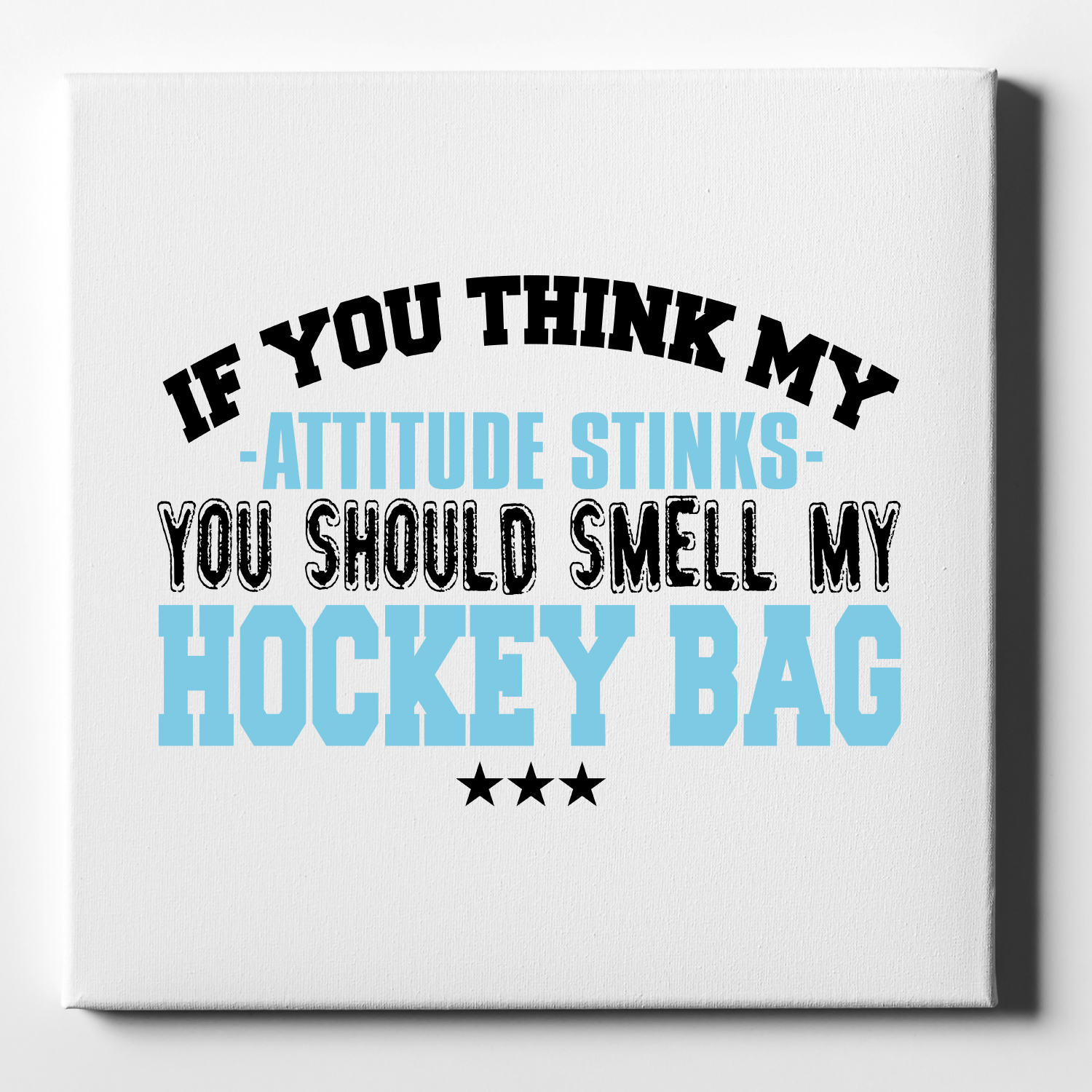 Think My Attitude Stinks Smelly My Hockey Bag - 10" x 10" - Decorative ...