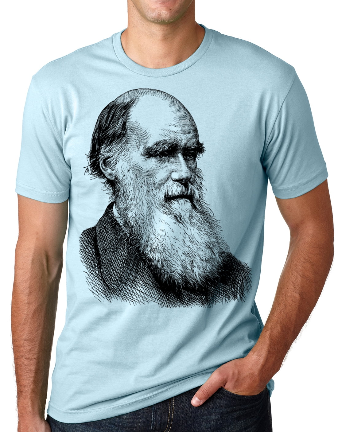 Think Out Loud Apparel Charles Darwin Portrait T-shirt Evolution Tee ...