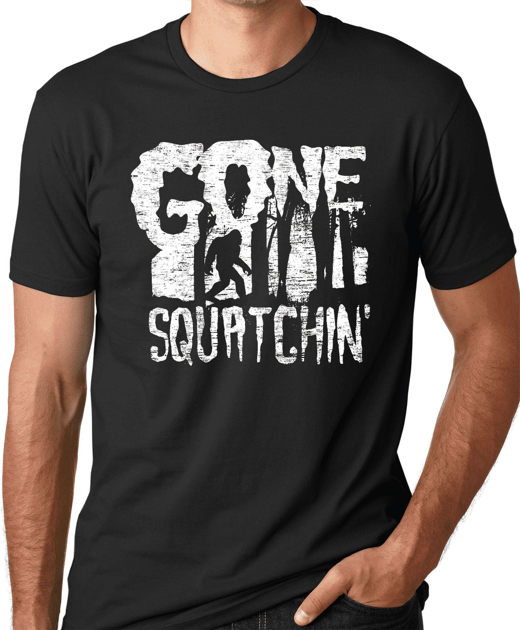Think Out Loud Apparel Gone Squatching Funny Big Foot T-Shirt ...