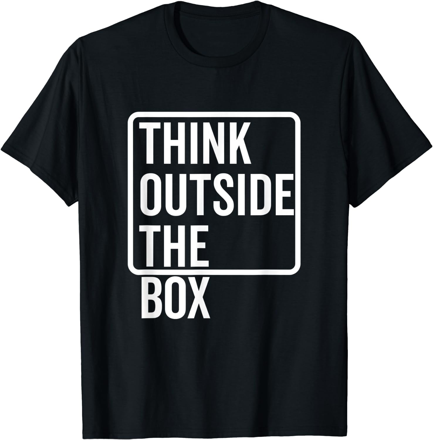 Think Outside The Box Funny Creative Thinking Smart Nerd T-Shirt Black ...