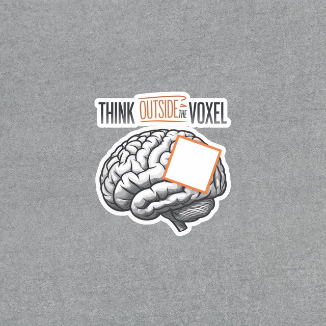 Think Outside The Voxel Brain Anatomy Science Sticker Decalphone Decal ...