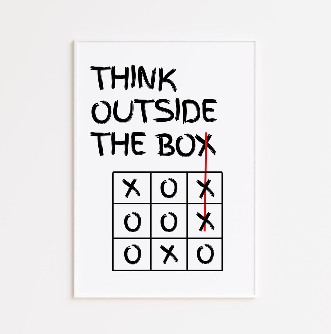 Think Outside the Box Poster, Positive Office Affirmations , Home ...