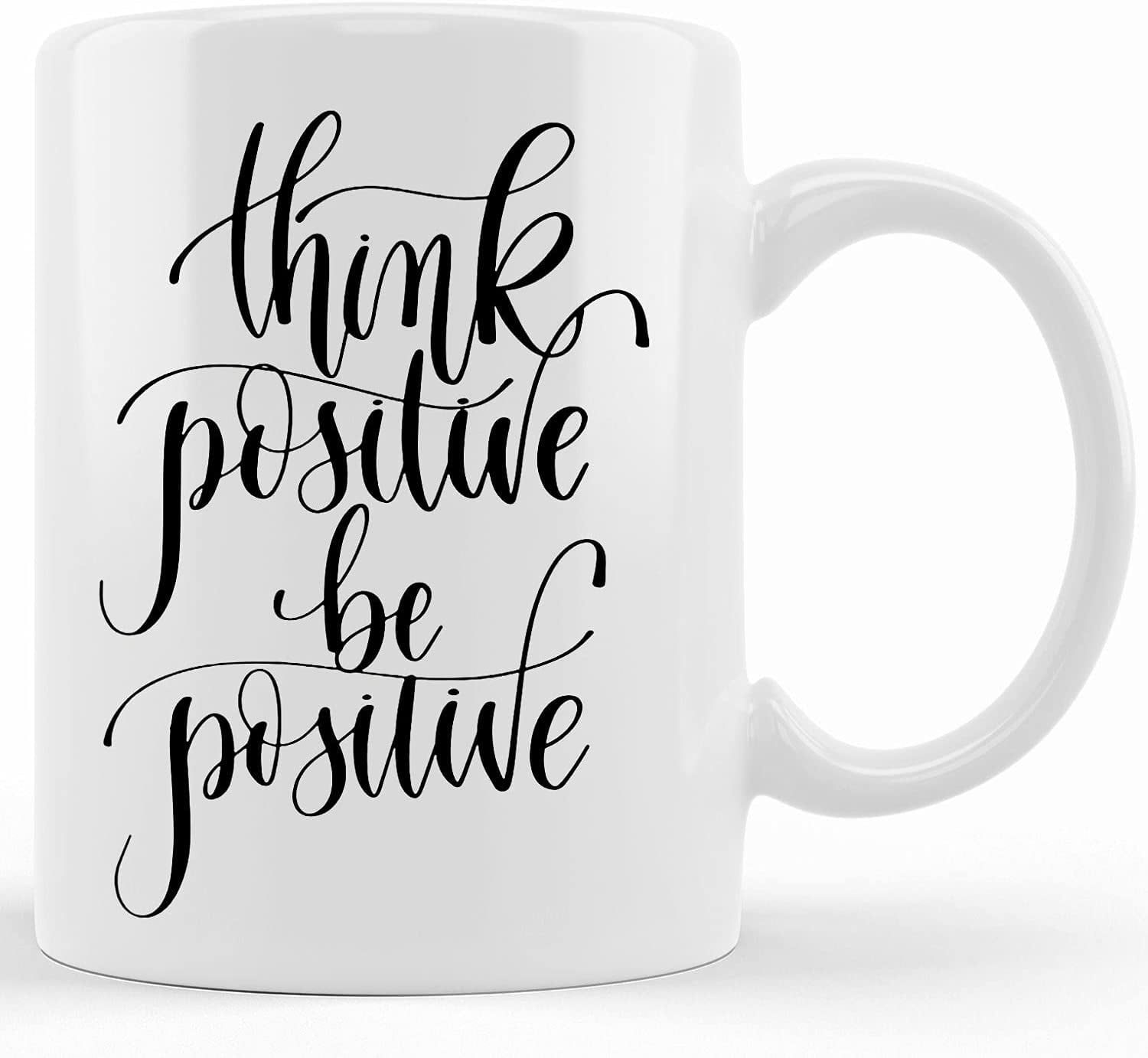 Think Positive Be Positive Coffee Mug Gift For Her Inspirational Quote ...